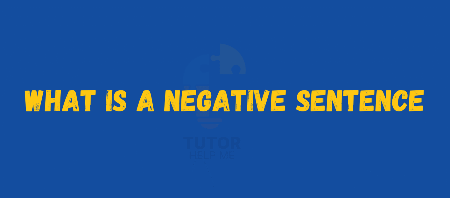 What Is a Negative Sentence? Ways to Form a Negative Sentence